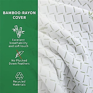 Dyonery 8 Inch King Memory Foam Mattress, Cooling Green Tea Gel Mattress in a Box, Bamboo-Rayon Mattress for Breathable Sleep, Made in USA, Certipur-Us Certified, Medium Mattress, 76x80x8”