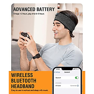 Fulext Sleep Headphones Bluetooth Sleeping Headband Headband Headphones - Headphones For Sleep - Sleeping Headphones For Side Sleepers,Birthday Father Mother Valentine's Day Gifts for Women Men