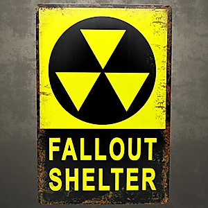 Fallout Shelter Man Cave Decor Accessories Game Room Mancave Decorations Fallout Merchandise Metal Sign 8x12" Inches