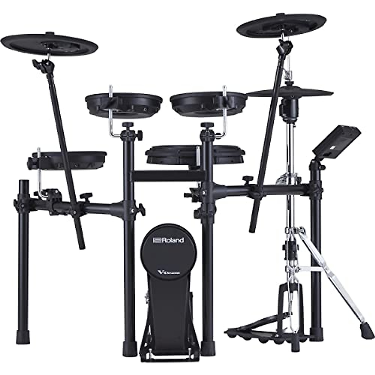 Roland TD-07KVX Electronic V-Drums Kit – with VH-10 Floating Hi-Hat and Best-Ever Cymbals – Bluetooth Audio & MIDI – 40 Free Melodics Lessons,Black