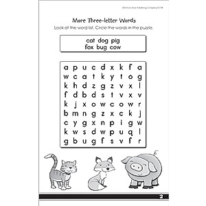 School Zone - My First Word Searches Workbook - Ages 5 to 7, Kindergarten to 1st Grade, Activity Pad, Search & Find, Word Puzzles, and More (School Zone Little Busy Book™ Series)