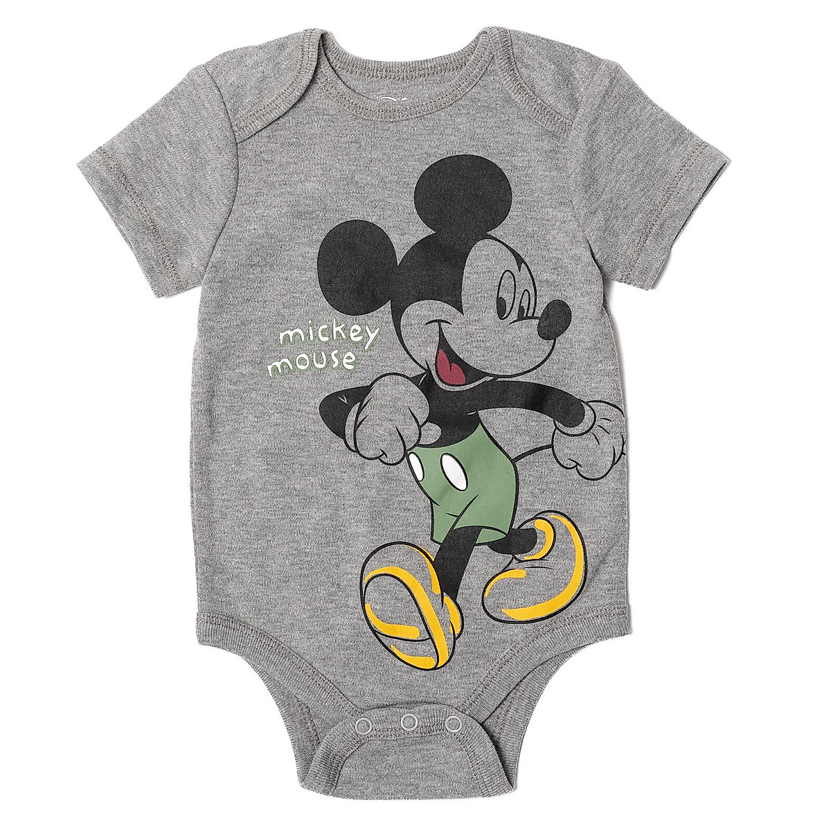 Disney Mickey Mouse Infant Baby Boys or Girls 3 Piece Outfit Set: Pants Hoodie Bodysuit Grey/White 18 Months