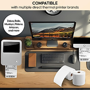 Arkscan SL450 4x6" Shipping Label in 1 Roll (450 Pages per roll) for Arkscan 2054A, Zebra LP2844 Zp-450 Zp-500 Zp-505 & Zebra Compatible Printers, Direct Thermal, White