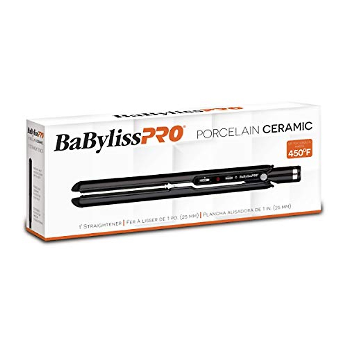 BabylissPRO Porcelain Ceramic 1" Straightening Iron