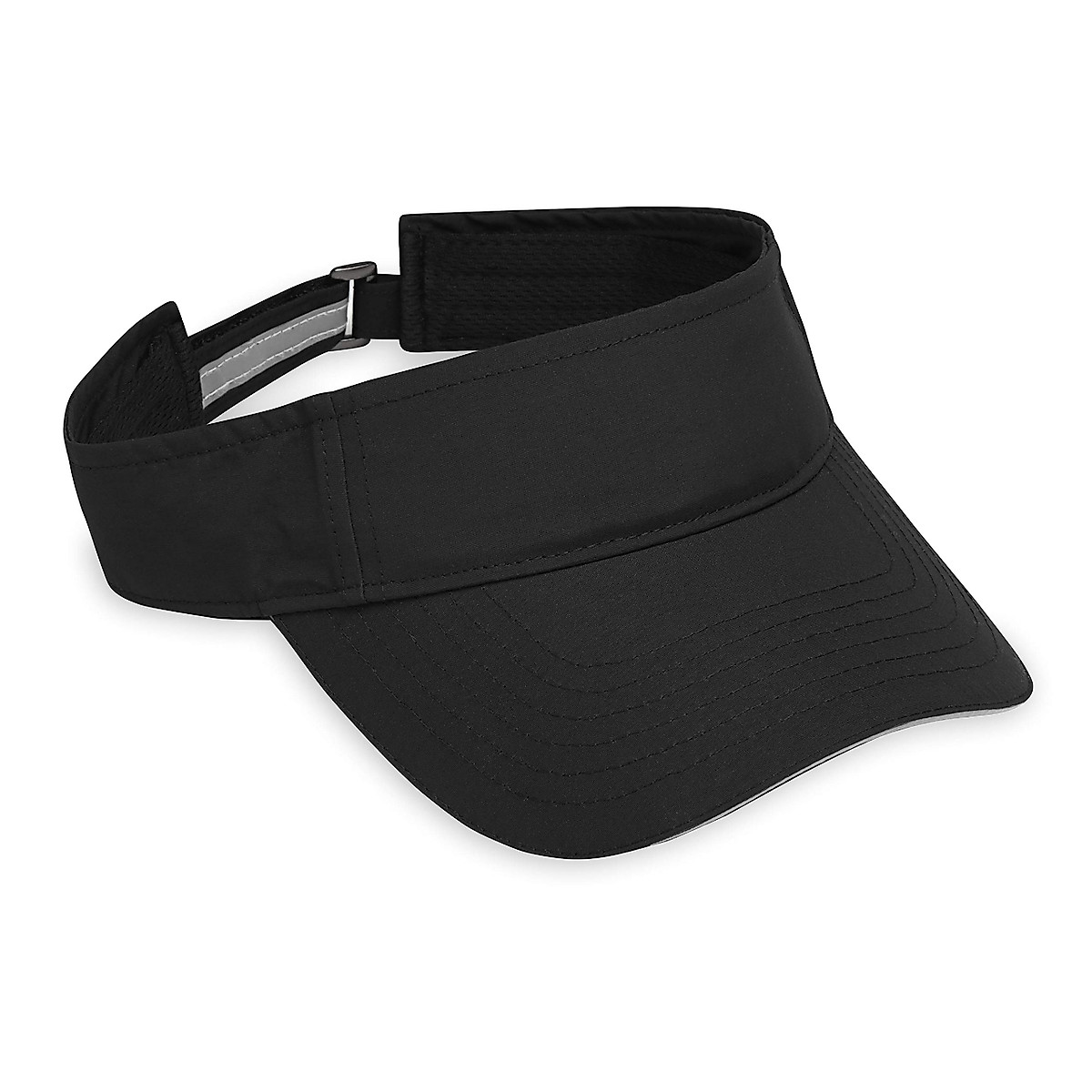 Gaiam Running Hat Visor - Visibility Strap, Dry Fit Sweat Headband, Black