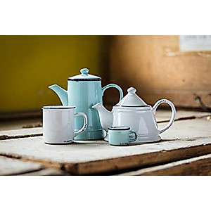 Abbott Collection Enamel Look Stoneware Espresso Cup, Green