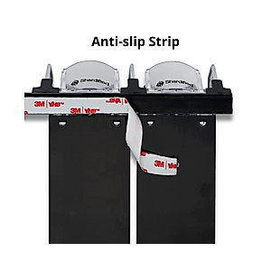 Shardified Drink Organizer for Fridge, Self-Pushing Beverage Organizer for Refrigerator, Width Adjustable Soda Can Pusher Glide, Beer Water Bottle Storage for Pantry, Glossy-Black, 5-Row