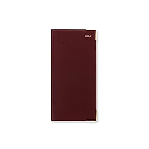 Letts Classic Slim week to view with appointments and planners 2024 diary - burgundy