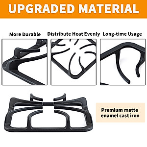 Upgraded 316202405 Grates Replacement for Frigidaire Stove Parts Burner Grate Kenmore Gas Range Parts Cast Iron Surface Grate Set 8.9 x 8.8 inches Frigidaire Gas Cooktop Parts Stove Top Grate 4 Pcs