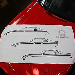 Rotary13B1 7Heaven RX-7 FB FC FD on White Beach Towel