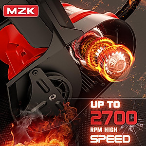 MZK Cordless Snow Shovel, 20V 12-Inch Battery Powered Snow Thrower, Battery Snow Blower with Directional Plate & Adjustable Front Handle(4.0Ah Li-ion Battery & Fast Charger Included)