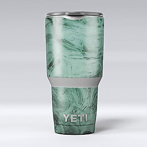Design Skinz Green Slate Marble Surface V16 - Skin Decal Vinyl Wrap Kit Compatible with The Yeti Rambler Cooler Tumbler Cups