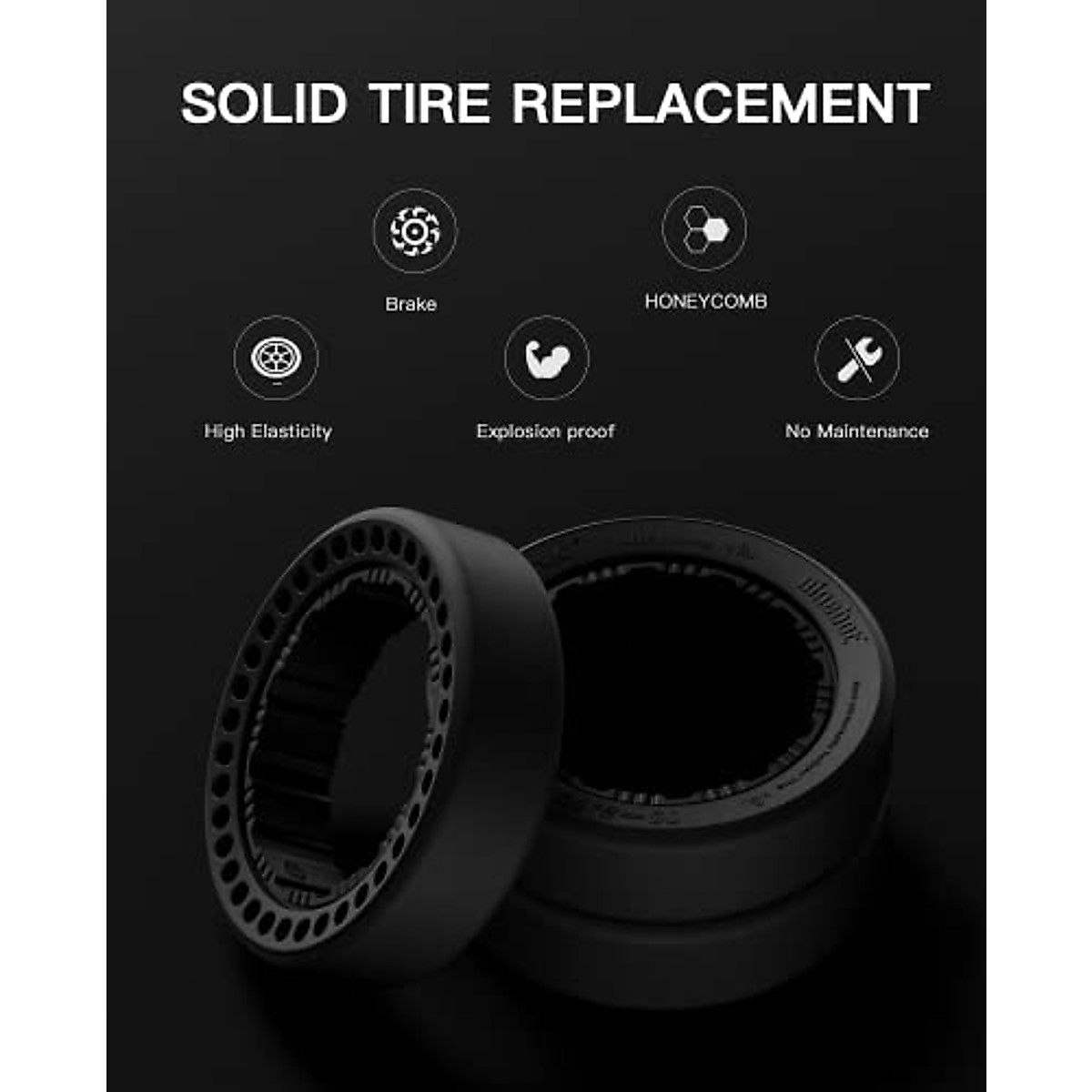 stio Electric GoKart Pro and Gokart Bundle Rear Tire Kit Compatible with Ninebot by Segway Go Kart PRO,Gokart(with Ninebot S Max), S-MAX Quick Release Sports Drift Tires Original Accessories (2PCS)