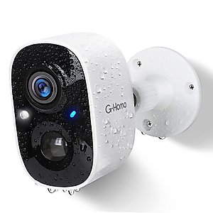 G-Homa Security Camera Wireless Outdoor, WiFi 1080P Battery Powered Cameras for Home Security with Spotlight Color Night Vision/Siren Alarm/2-Way Audio/Waterproof/Smart AI Motion Detection