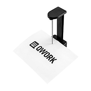 QWORK Paper Memo Holder Receipt Holder, 2 Packs Black Receipt Invoice Spike Stick Bill Fork Memo Note Spike with Safety Cap and Base