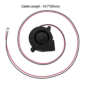 2pcs 5015 Dual Ball Bearing Cooling Blower Fan DC 24V 0.10A~0.15A with 2 Pin Connector 50mmx15mm Fans