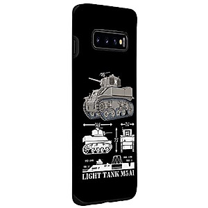 Galaxy S10 M5A1 Light Tank American WW2 Tanks Infographic Diagram Case