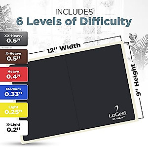 Logest Rebreakable Boards Martial Arts - Taekwondo Karate MMA Boards - Reusable Plastic Training Breaking Boards for Kids & Adults Available in 4 Levels (6 Levels Set - White Y B R B Black)