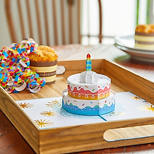 Lovepop Rainbow Birthday Cake Birthday Pop Up Card, 5x7-3D Birthday Greeting Card, Pop Up Birthday Card for Mom, Pop Up Birthday Cards for Kids, Celebration Cards