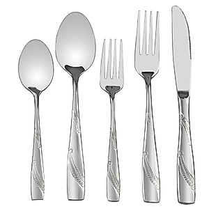 Nicesh 60-piece Stainless Steel Flatware Set, Service for 12