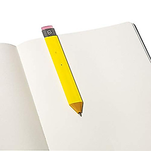 New Pen Bookmark with Refills | Erasable Ballpoint Gel Pen and Bookmark 3-in-1 | Ink Novelty Pen with Eraser | Page Marker | Book Marker | Page Holder Clip | Gift for Reader and Writer (Yellow)
