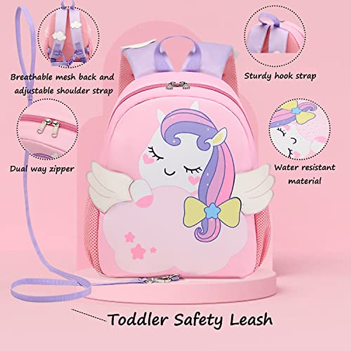 Unicorn Toddler Backpack for Girls Preschool Backpack for Girls Kids' Backpacks Small Mini Toddler Backpack Toddler Bookbag