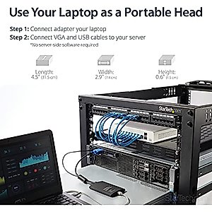 StarTech.com Crash Cart Adapter – 1920 x 1200 – Portable Laptop USB 2.0 to KVM Console (NOTECONS01)