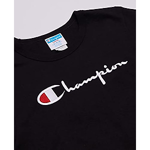 Champion Boys Classic T-Shirt, Heritage Black, Medium US