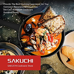 Sakuchi Frying Pan Set Nonstick Skillet Set Induction Compatible 3 Piece, 8 Inch, 9.5 Inch and 11 Inch…