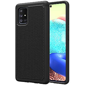 Dahkoiz for Samsung Galaxy A71 5G Case, Dual Layer Drop Protection Cover Protective Phone Case for Samsung Galaxy A71 5G, Black