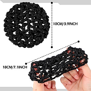 Ballet Hair Bun Covers and Nets - 8 Pieces Invisible Hair Nets for Dance, Women, and Girls (Simple Style)