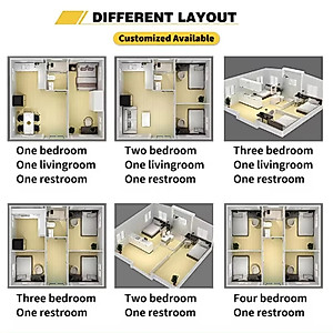 Container House 2 Bedroom Foldable Modular Homes Expandable Container House Luxury Collapsible 40ft with Bathroom