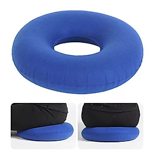 EONLINE Original Donut Cushion Durable Soft Wool Fabric Anti Pressure Anti-Bedsore Air Seat Cushion (Grey)