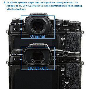JJC Eyecup Eyepiece EF-XT L Replacement for Fuji X-H2 X-T5 X-T4 X-T3 X-T2 XT4 XT3 XT2 XT1 XH1 GFX100S GFX100 GFX 50S GFX50S II Camera Viewfinder Eyeshade Replaces Fuji Eye Cup EF-XTS EF-XTM EF-XTL