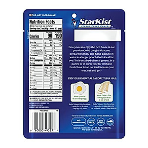 Starkist Wild Caught Albacore White Tuna In Water, 6.4 Oz Pouch