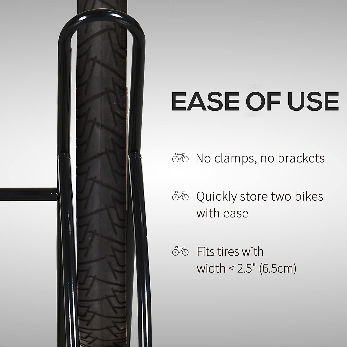 Soozier Bike Rack Floor Stand, 2 Bike Direction Adjustable Bicycle Park for Garage, Free Standing Storage