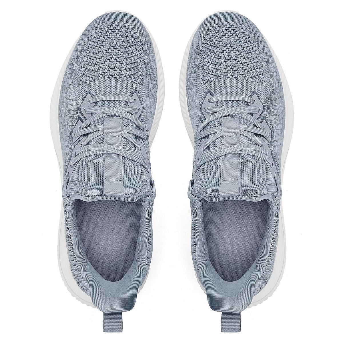 Akk Mens Wide Width Walking Shoes Running Sneakers - Tennis Shoes Breathable Workout Athletic Gym Shoes Comfortable Lightweight Indoor Outdoor Casual Sneakers Silvery Grey Size 10.5