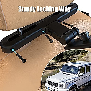 Car Headrest Mount, Sylvania/WONNIE/FANGOR/Arafuna/UEME Car DVD Player Holder, Sturdy Mount for Portable Dual Screen Headrest TV, [Angle Adjustable], [2 Sets]