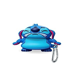 Stitch AirPods Pro Case Soft Silicone Shockproof Cover for Apple Airpods Pro 3D Cute Cartoon Creative Fun Stitch Airpod Case with Keychain Design for AirPods Pro Charging Case