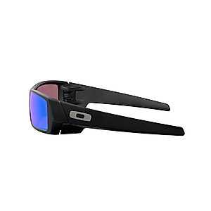 Oakley Men's Oo9014 Gascan Rectangular Sunglasses, Matte Black/Prizm Sapphire Iridium Polarized, 60 mm