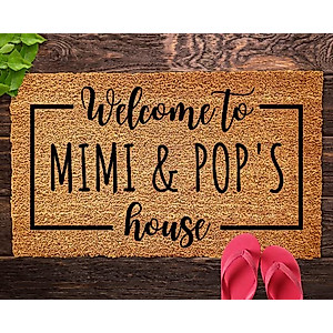 Nana and Papa's House, Grandparents Doormat, Gift for Grandparents, Nana Papa Gift, Personalized Doormat, Grandparents Christmas Gifts Ideas (36"X24")