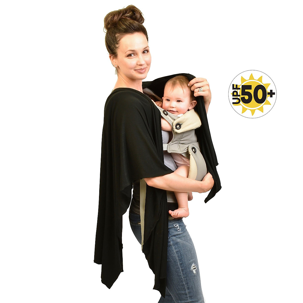 Bamboobies Women’s Open Nursing Shawl, Maternity Clothing for Breastfeeding, Black, One Size Fits All