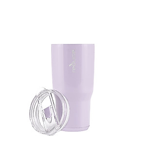 REDUCE Cold1 34 oz Tumbler with Lid and Straw - Vacuum Insulated Stainless Steel Water Bottle for Home, Office or Car; Reusable Cup with Leakproof Flip Lid, Keeps Drinks Ice Cold All Day - Gloss Lilac