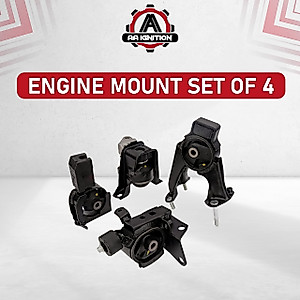 Engine Mount Set - Compatible with Corolla, Matrix, Vibe 1.8L Automatic Vehicles 2003, 2004, 2005, 2006, 2007, 2008 - Replaces A4219, A4221, A4220, A4218