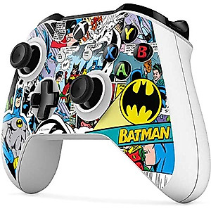 Skinit Decal Gaming Skin compatible with Xbox One S Controller - Officially Licensed Warner Bros Batman Comic Book Design