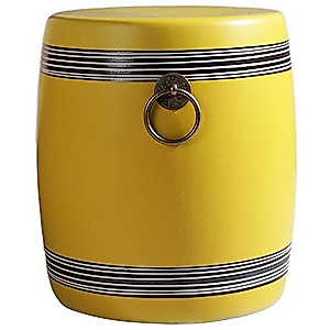 JENKEM Ceramic Stool, Glazed Living Room Decorative Shoe Changing Stool for Living Room, Balcony, Garden, Etc. (Color : O)
