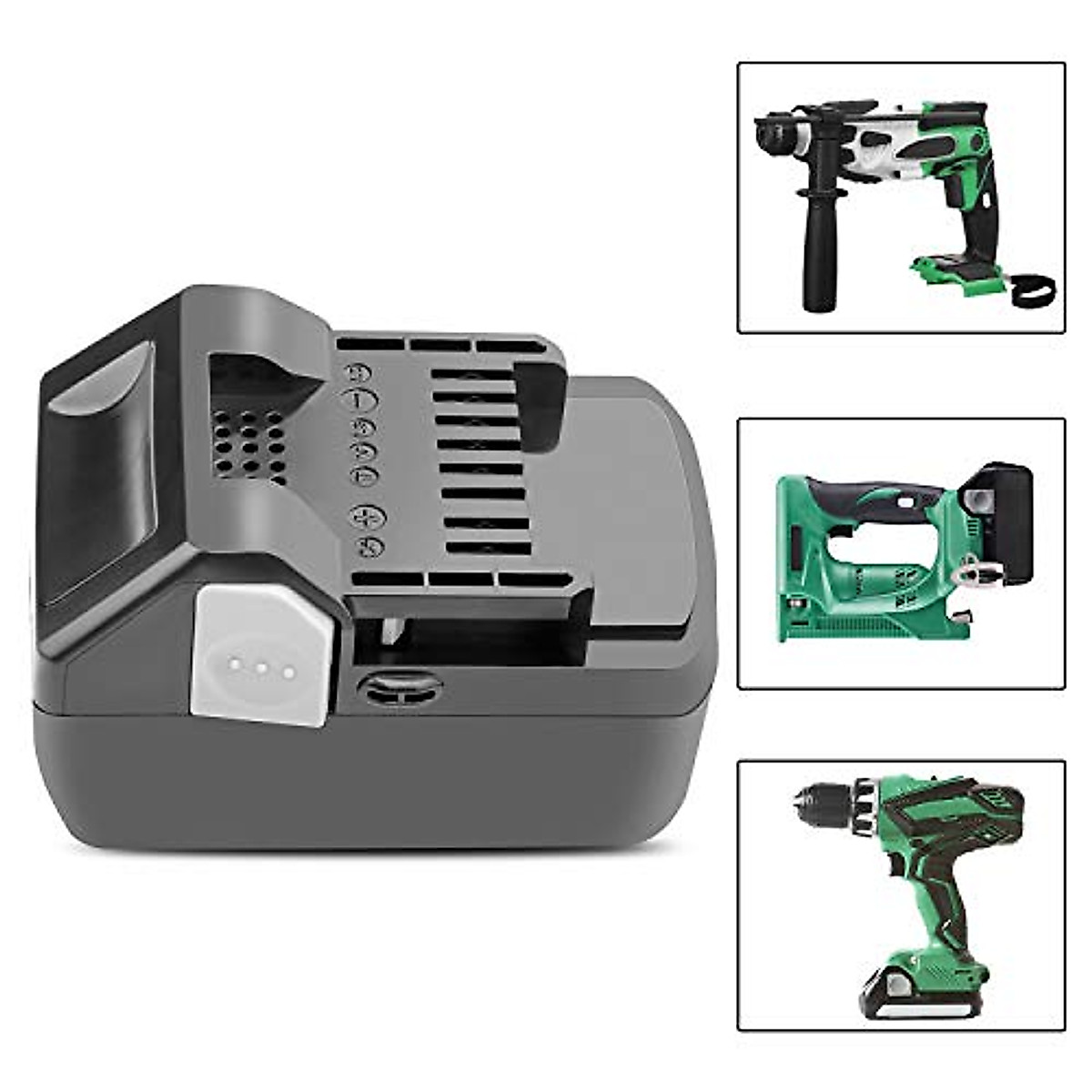 Upgraded 6000mAh! High-Output 18V Battery for Hitachi 18-Volt Tools BSL 1830C, BSL 1830, BSL 1815X, BSL 1815S, BSL 1825, 330139 330557 (Lithium-Ion Slide Style Battery)