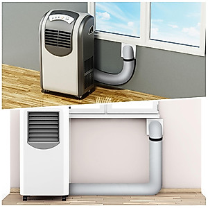 Outus 2 Pcs Air Conditioner Hose Cover Wrap - Ac Hose Duct Vent Cover Sleeve Insulated Cover for Portable Ac for 5 & 5.9 Diameter Exhaust Hoses Tube (Gray)