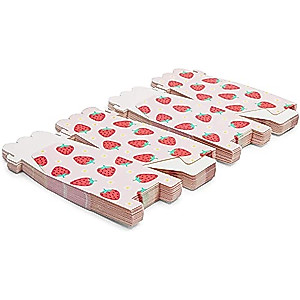 Strawberry Birthday Party Favor Treat Boxes (Pink, 3.5 x 2.75 in, 36 Pack)