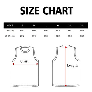 DEHANER Basketball Jersey Shirt for Men Women Mesh Athletic Sports Uniforms Retro Classic Tank Tops,Red Neckline-White Jersey,Men Size X-Large